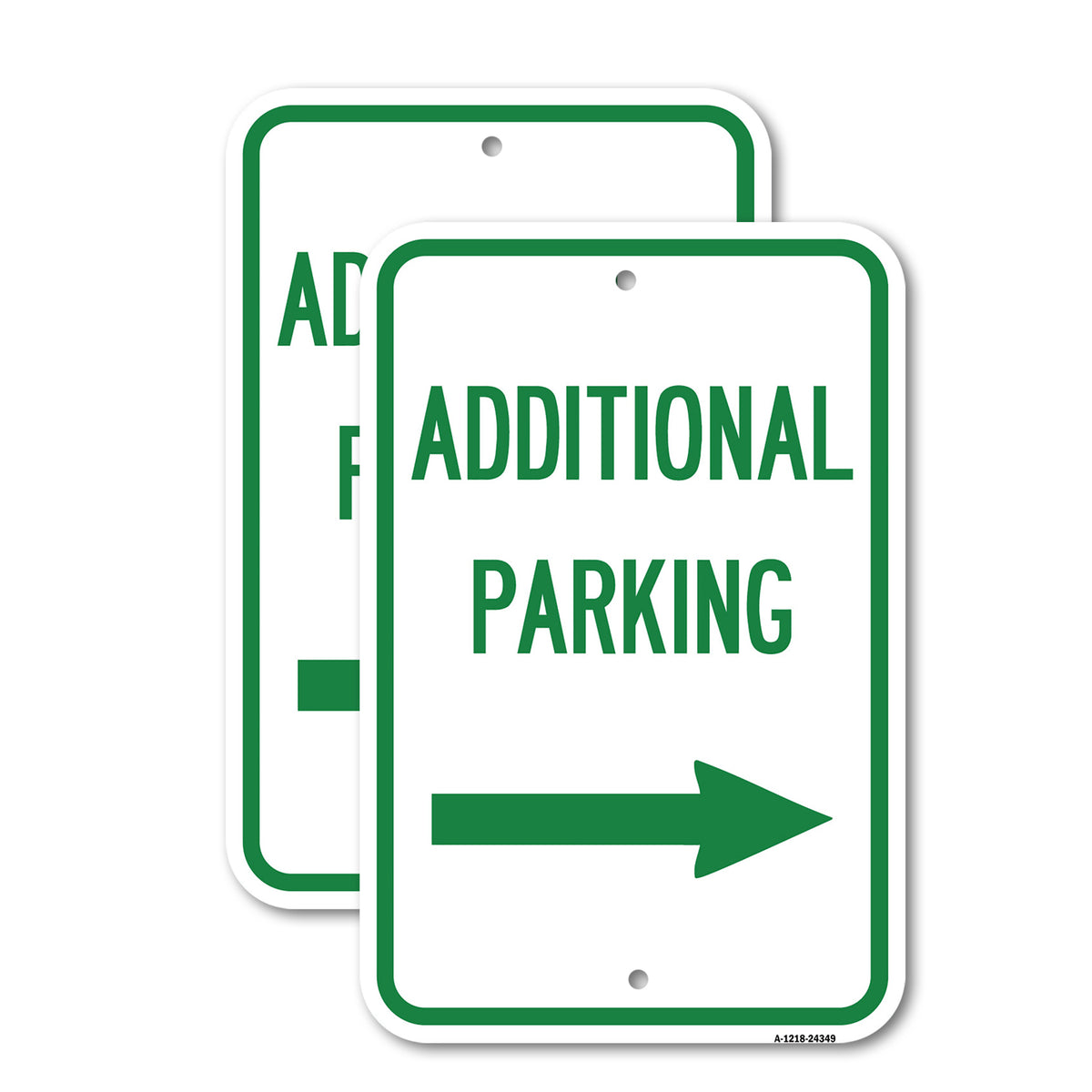 Additional Parking Sign (Right Arrow) Aluminum Heavy Gauge Metal Parki ...