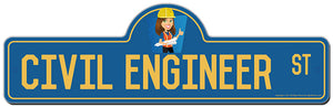 Civil Engineer Street Sign Plastic Decal Funny Gift – SignMission
