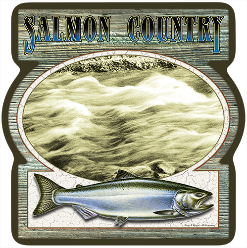 Salmon Country Metal Plastic Decal Funny Gift – SignMission