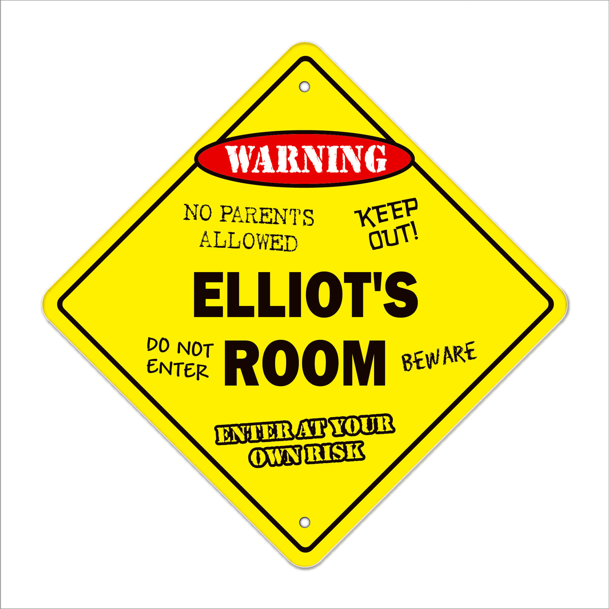 Elliot's Room Sign Metal Plastic Decal Funny Gift Bedroom – SignMission