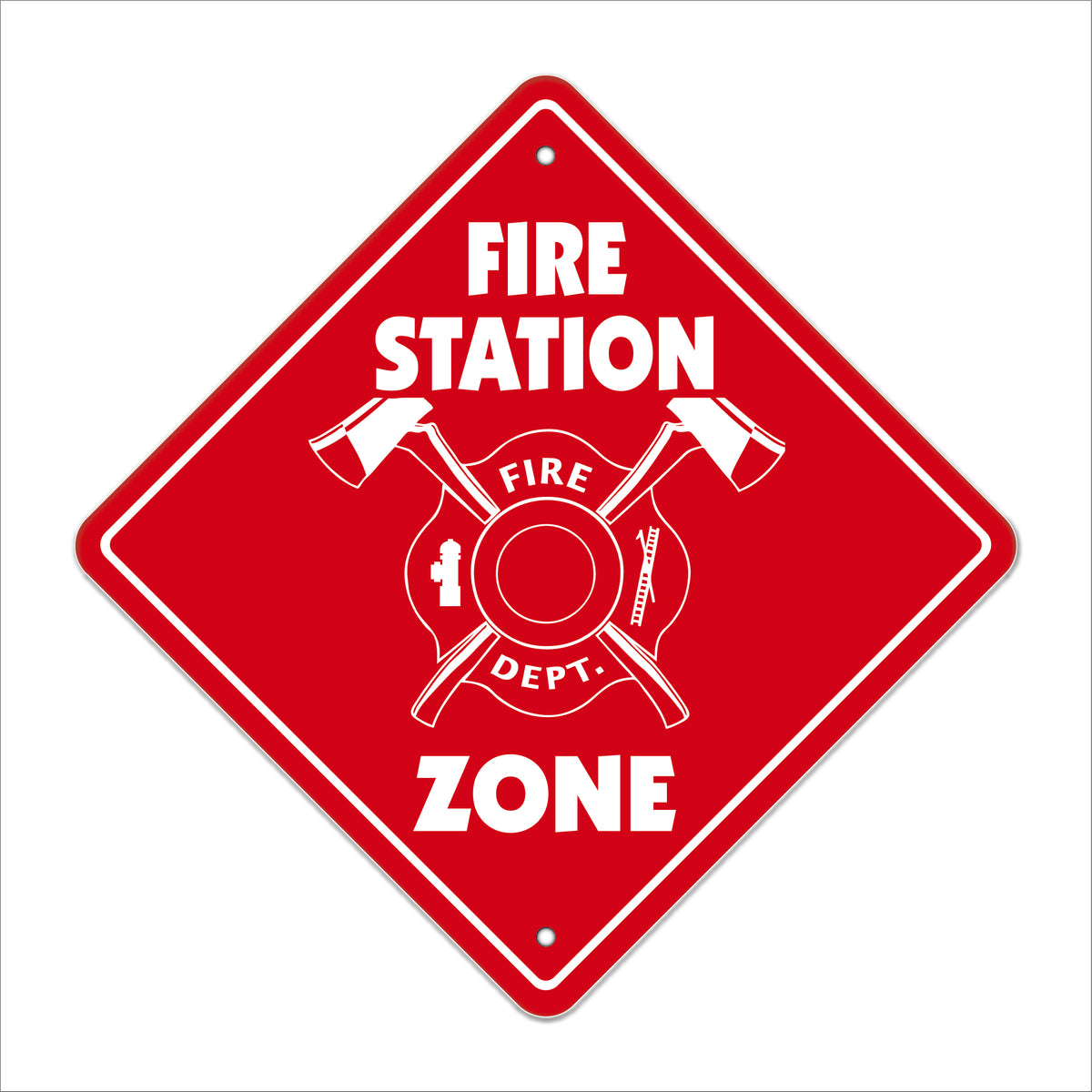 Fire Station Crossing Sign Metal Plastic Decal Funny Gift Bedroom ...