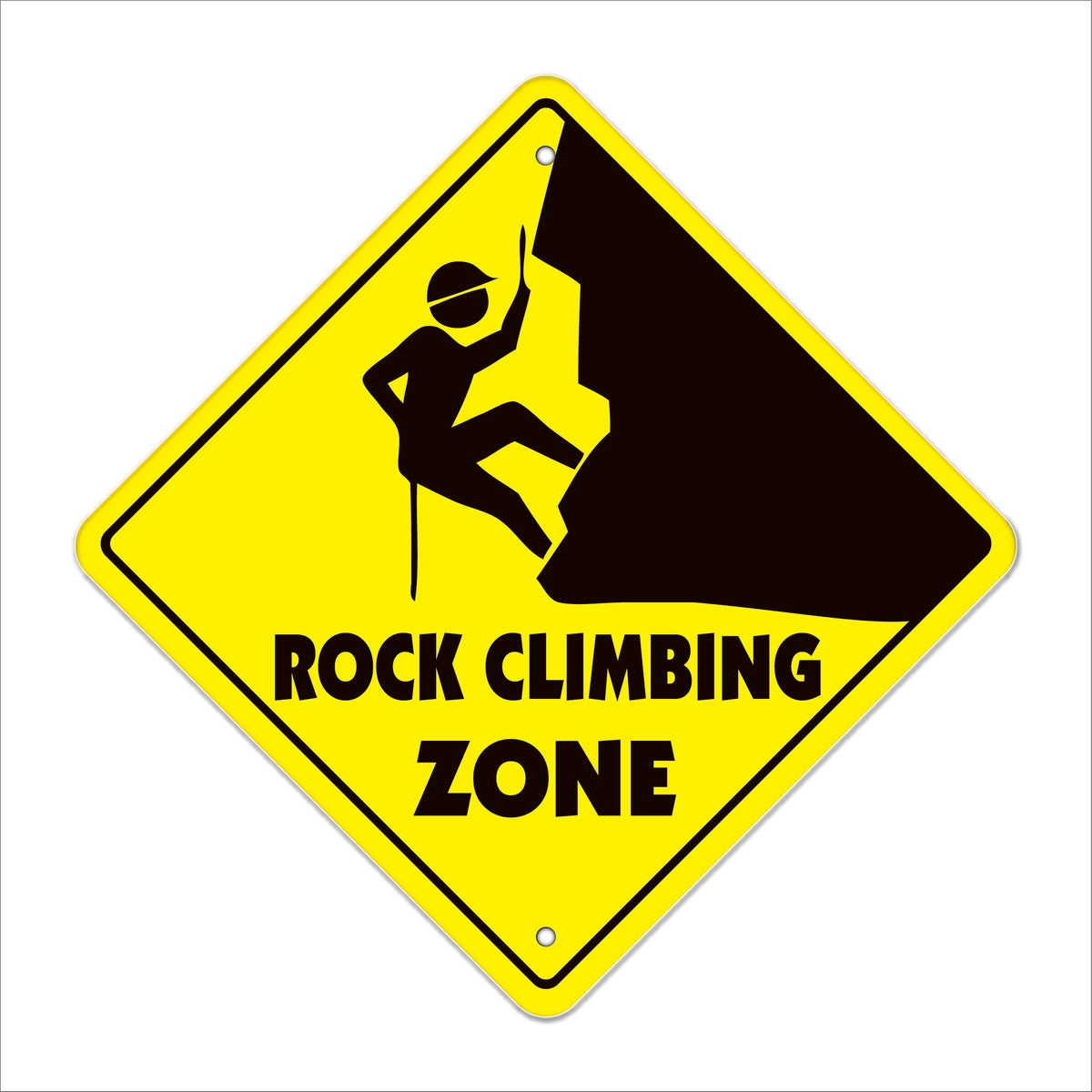 Rock Climbing Crossing Sign Metal Plastic Decal Funny Gift Bedroom ...