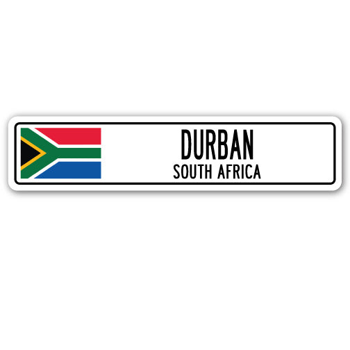 DURBAN, SOUTH AFRICA Street Sign Metal Plastic Decal City State ...