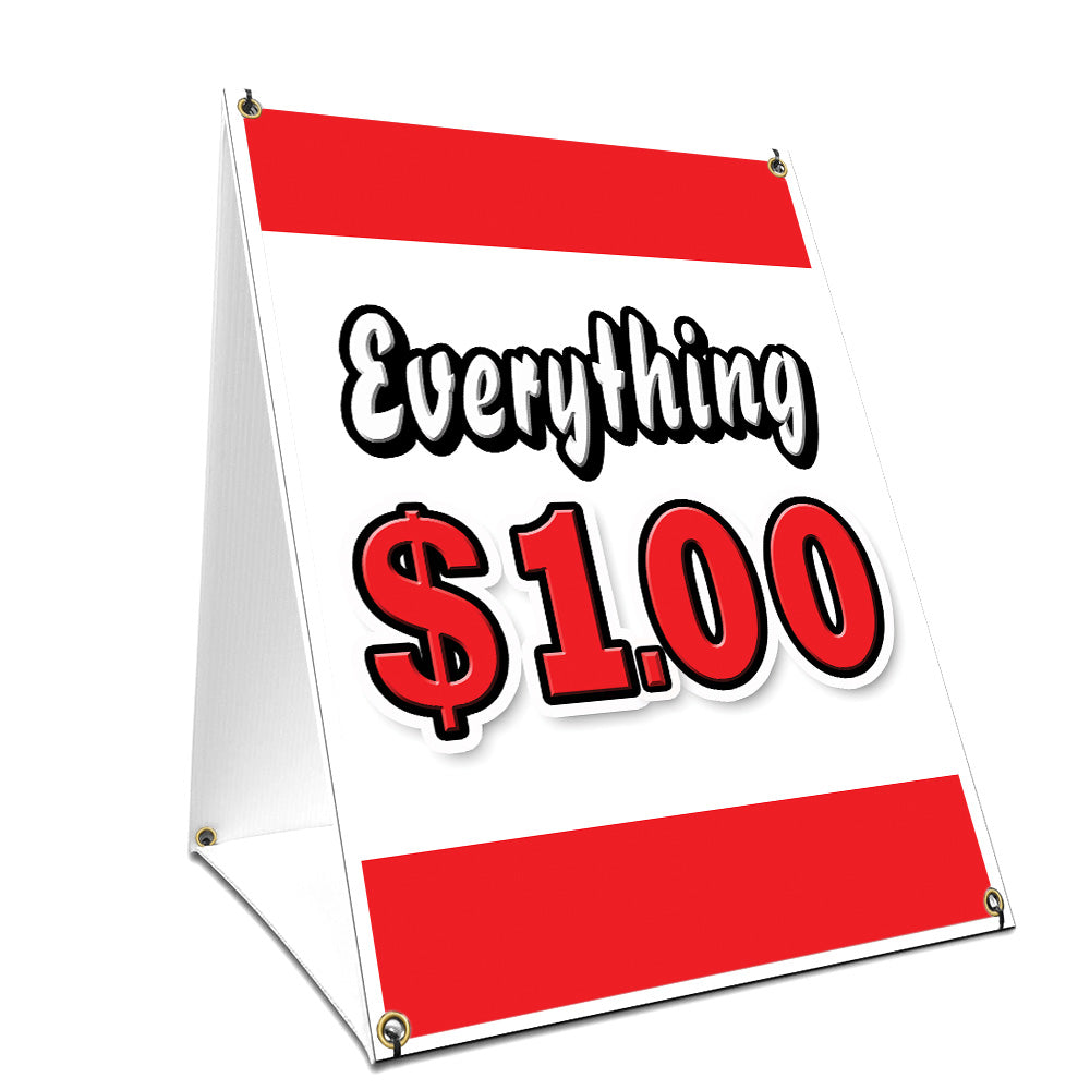 Everything 1 Dollar SideWalk Sign Advertising – SignMission