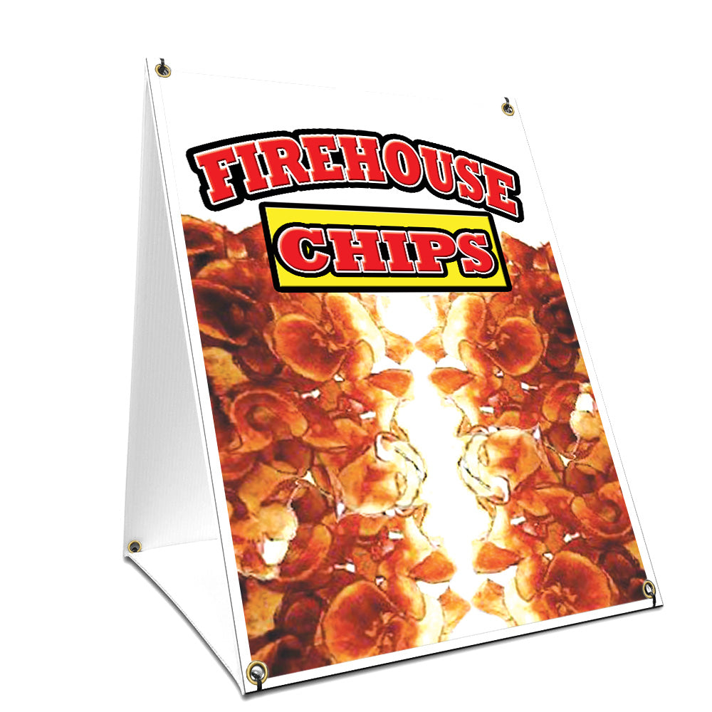 Firehouse Chips SideWalk Sign Advertising – SignMission