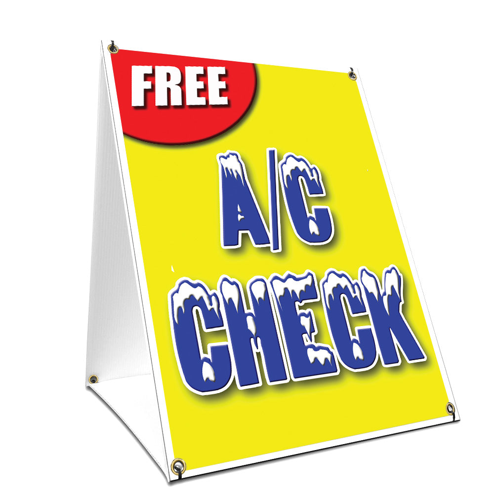 Free Ac Check SideWalk Sign Advertising – SignMission