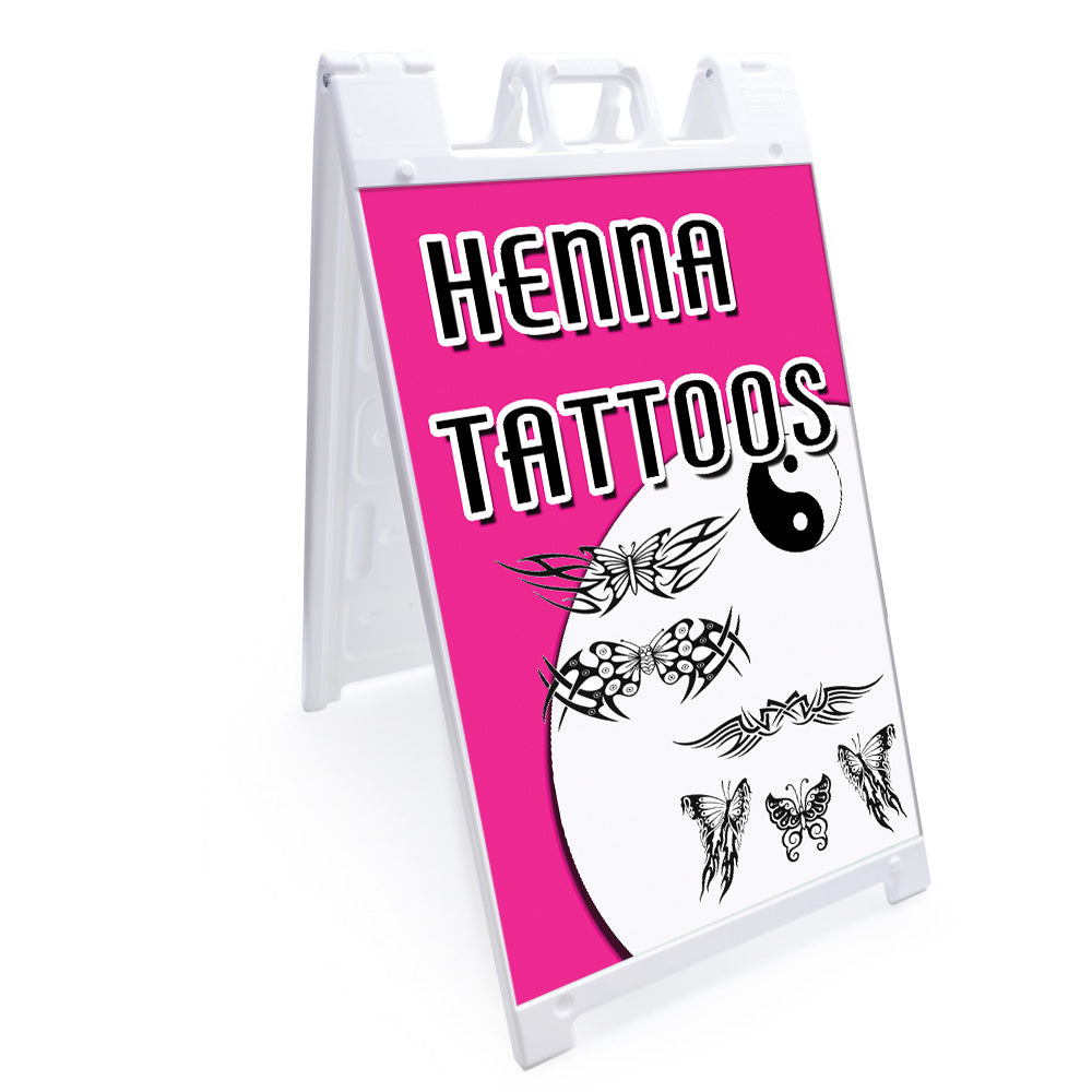 Henna Tattoos SideWalk Sign Advertising – SignMission