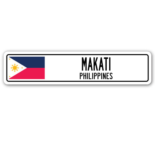MAKATI, PHILIPPINES Street Sign Metal Plastic Decal City State ...