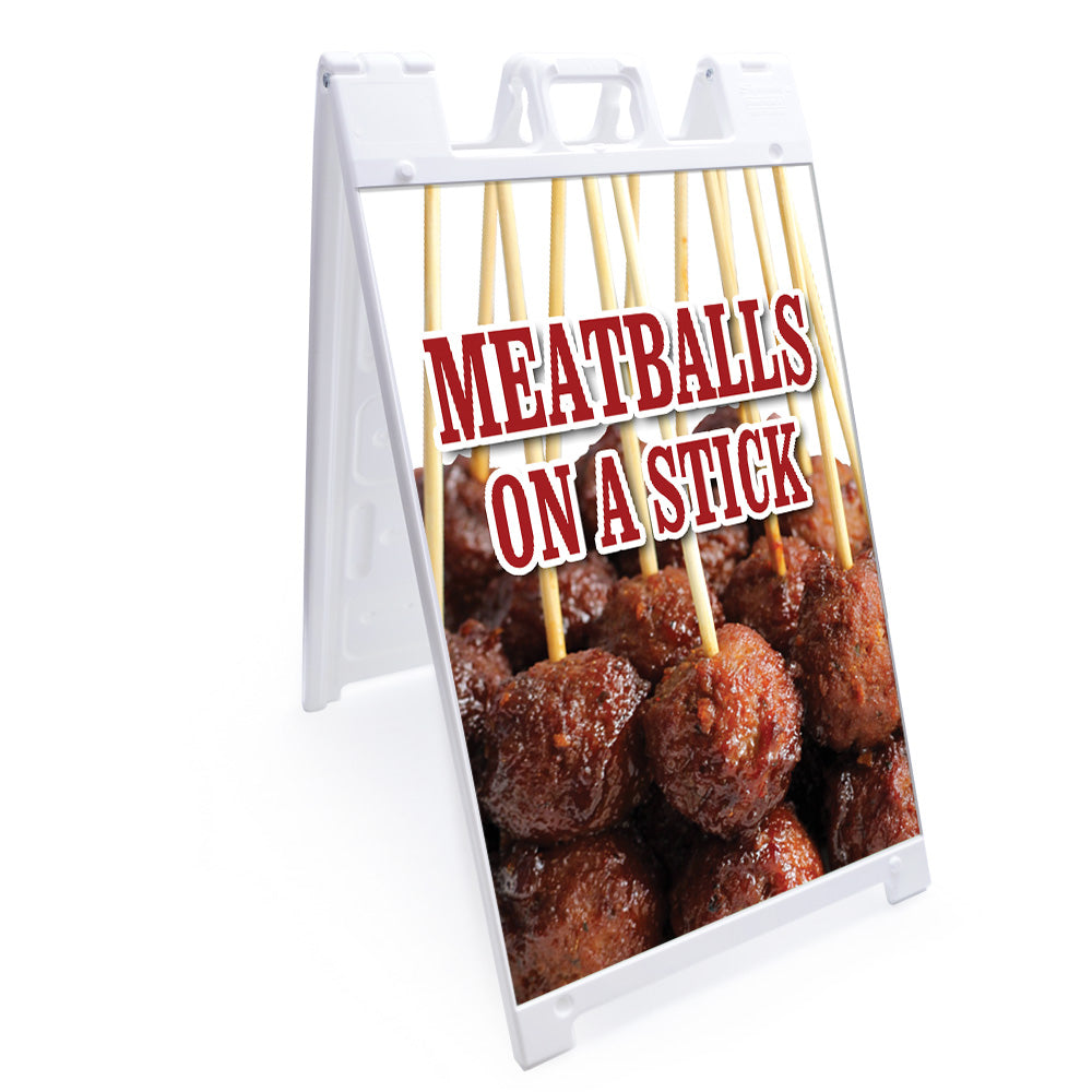 Meatballs On A Stick SideWalk Sign Advertising – SignMission