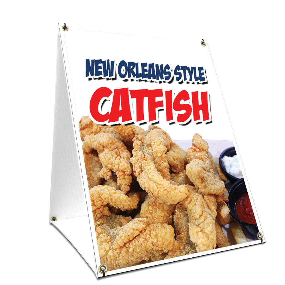 New Orleans Style Catfish SideWalk Sign Advertising – SignMission