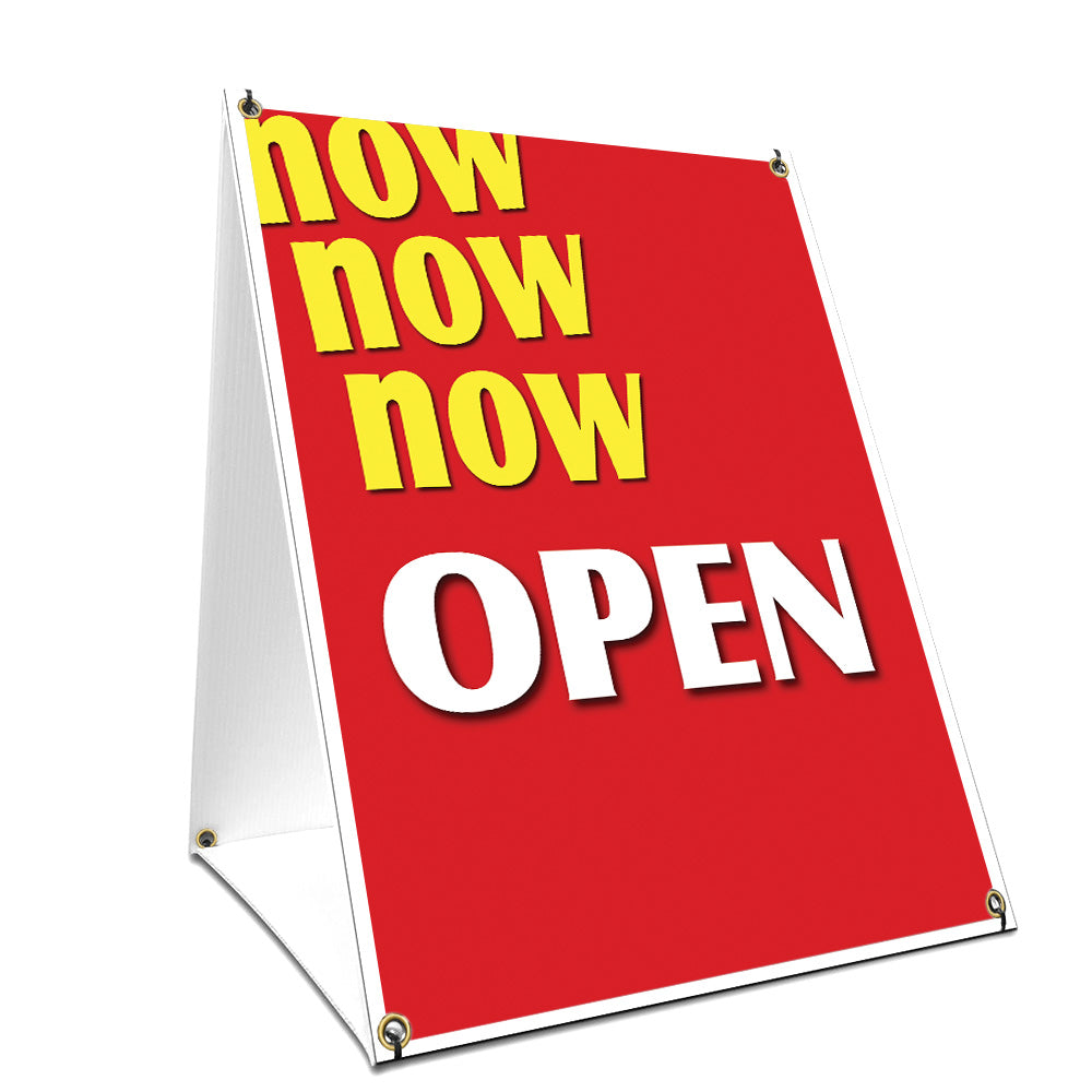 Now Open SideWalk Sign Advertising – SignMission
